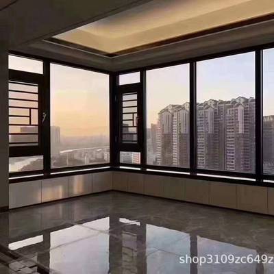 新款断铝门窗隔等音窗系统窗封阳台桥落年地窗希美克五金温110系