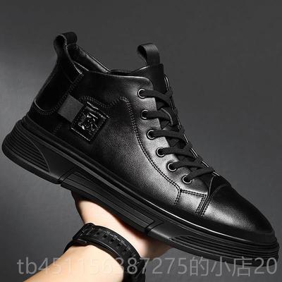 高档马防丁靴男冬季加绒暖棉闲鞋男士高帮休皮鞋滑厚保底防寒真皮