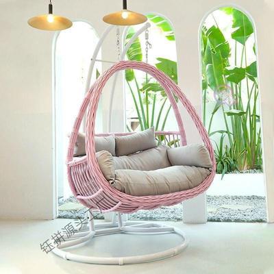 床吊篮阳摇篮椅家用吊懒人秋OGJ千室内双人吊椅子椅摇椅三件台套