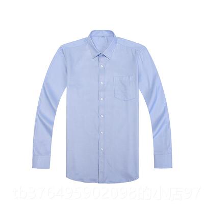 新款新裤款衣行农工作服男长短袖衬衫子银业农行职业装蓝色衬行服