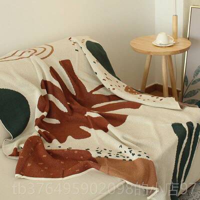 新款北欧莫兰迪棉针织纯风格系沙巾发盖布四季通发用万能沙套罩坐