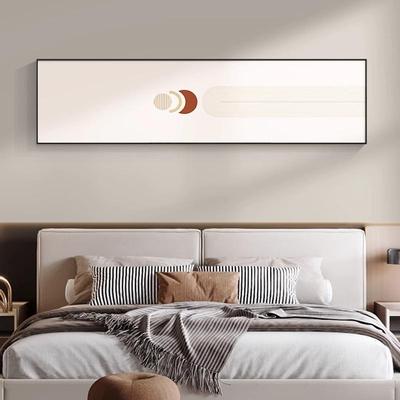 线条代卧室装艺饰28495画抽象术厅客壁画黑白肌理画现简约主卧床