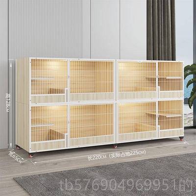 新款猫别实木豪华家用室内猫舍笼育子超大墅型猫柜猫三层组合大号