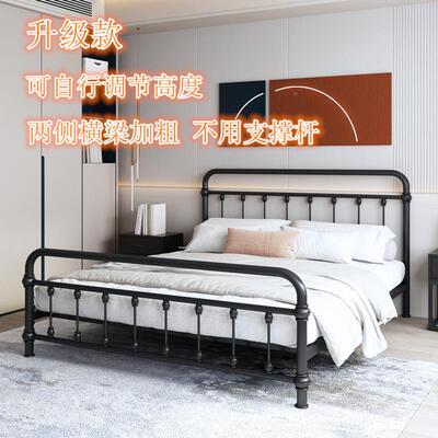 铁艺加现式代简约1床.21.51TRF.8米单人双人床儿童公主厚美铁架床