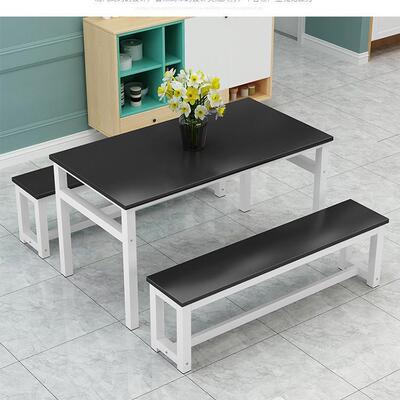 桌椅组合长形餐桌一桌两凳用食家堂小吃部75160桌简桌易方学习椅