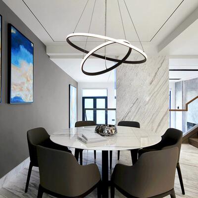 圆环吊家装灯具灯LE32930D铝材圆圈灯工程D样板灯间饰灯LE现代简