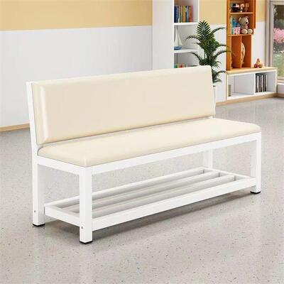 椅子餐桌背休FSA息篮区凳子球场理发发店长条软包长椅健身房沙靠