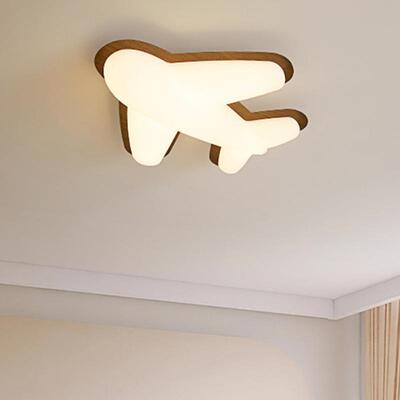 机护灯眼儿554童创代意飞灯全光谱高显指吸顶灯简约现木纹温馨卧