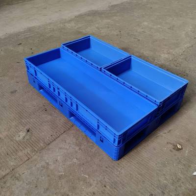 东莞长Eeu箱U41211色加长塑料转箱长方RYL形蓝灰周色塑胶物流箱