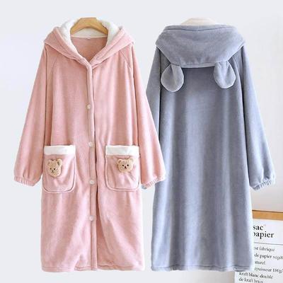 浴巾浴袍可穿式速干女士秋冬新款加厚洗完澡穿的吸水浴衣大码浴裙