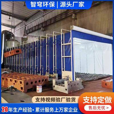 电动折设备轨道缩房伸无叠尘打KPZ磨房晾干房喷漆房移动式伸缩房