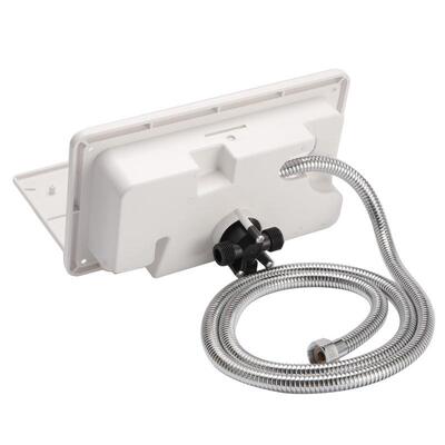 1套房车套件外部淋浴盒带锁套件塑料黑色/白色TYTXRV