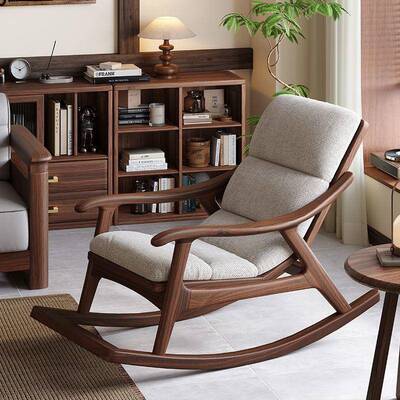 家大用阳台人午睡单休人式实木中AKE摇椅闲摇摇躺椅懒人老人客厅