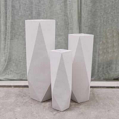 玻璃钢落大花瓶喷地砂菱艺形组合家别居墅酒店大厅会所花JY33088