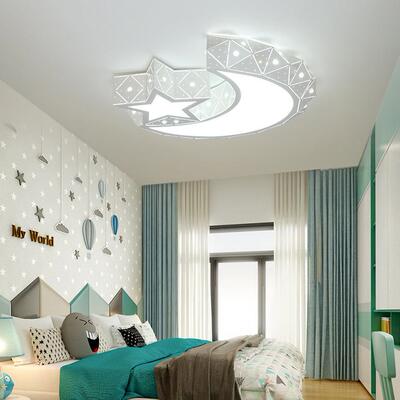 儿童房室吸卧个性温TLS-星月灯馨led灯星顶星月亮房间小客厅男孩