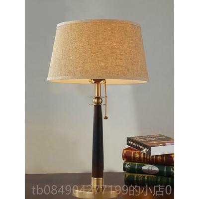 高档美式台室灯卧床头灯乡村覆古拉书堪绳客厅房简单创意斯的纳维