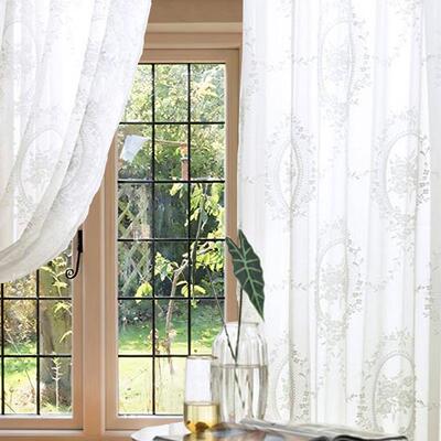 客成品现四地季IFZ厅餐厅阳台落窗欧式遮阳窗纱纱帘白货色