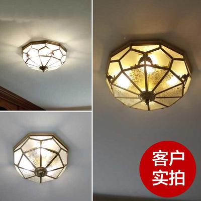 欧式吸顶室灯l全铜吸顶灯d卧灯OD8634-1简约玄关e过道书房吸顶灯
