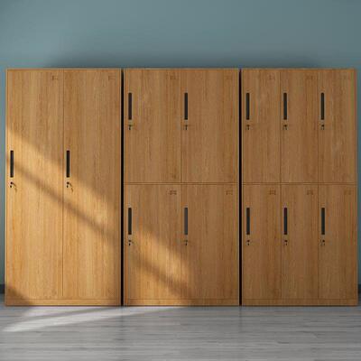 钢制木纹转印件柜办工员工yzs68881更衣柜公厂室储物文柜健身房换