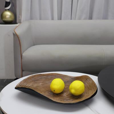 现代简几何不则ZLI椭圆树规脂果盘托件盘摆客厅餐约厅酒店家居装
