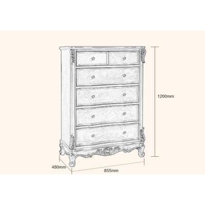 欧式五斗实BV66104-木柜简约五斗橱卧室抽屉柜收纳储物柜六美式乡