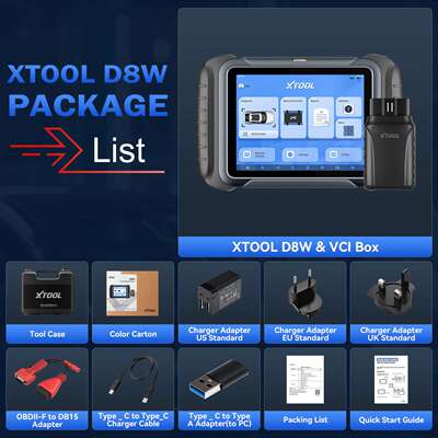 XTOOL D8W Car Diagnostic Tools ECU Coding Key Programmer