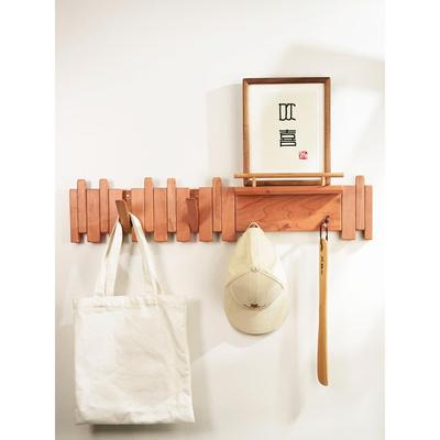 ?架收纳置桃物挂衣钩黑胡挂衣门壁挂玄进关排钩衣帽架收纳Fhhrqxr