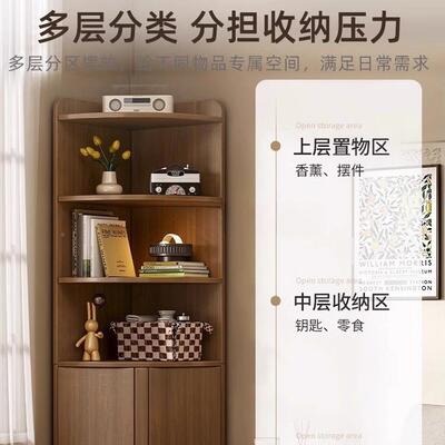 转地角置物架落书架三36336角形墙角9度墙边柜拐角收纳柜0靠墙角
