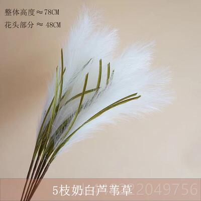 正品北欧IN仿S网红真花芦苇假花轻件奢家居装饰餐桌花瓶摆毛蒲绒