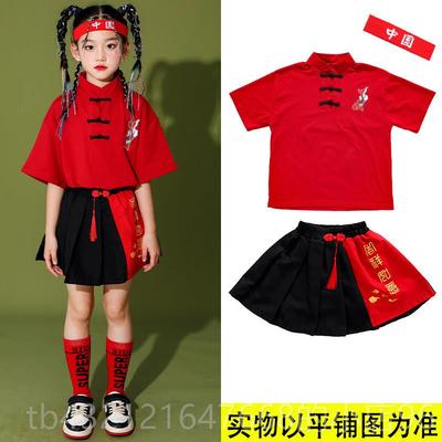 高档六一中国风汉国小潮学生运队动会服服装啦啦开 幕式演出服班