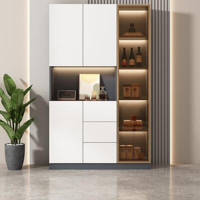 批餐边柜酒柜柜一体靠现代奢简约轻客厅置物墙碗筷收纳柜储ARD物