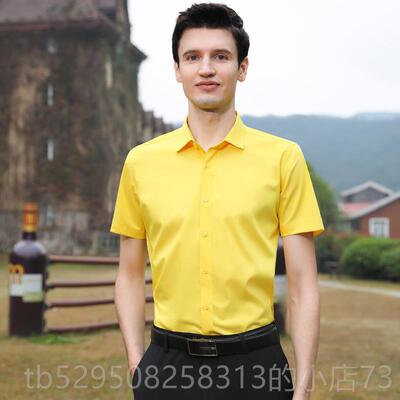 正品职业衬衫男女短袖衬酒服店工作高端免工装弹力衣女士定制烫绣