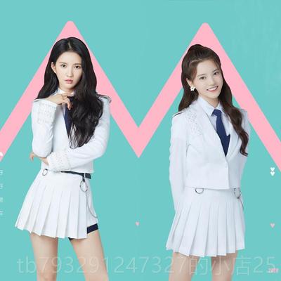 高档创造0营202主题制服同款训练服白色毕业服女团演出服曲舞台套
