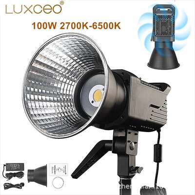 LUXCEO SL 100D摄影棚摄影补光灯 100W高亮双色，6种光效摄影灯