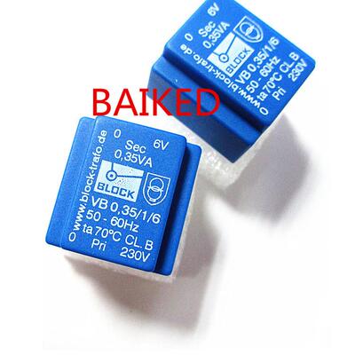 Sec 0,35VA BLOCK VB 0,35/1/6 50-60HZ ta 70度 CL.B Pri 230V