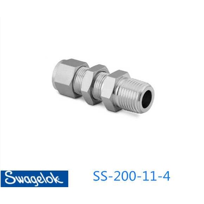 Swagelok世伟洛克卡 (SS-200-11-4) 套管接头穿板1/8in x1/4inNPT