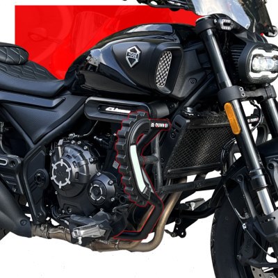 适用隆鑫无极CU525护杠保险杠防摔护杠LX500-3A改装配件侧保护架