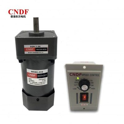 香港东方电机90W齿轮减速立式马达M590-402调速定速电动机5GN10K
