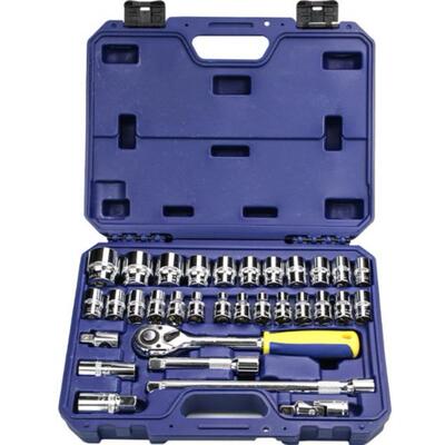 长城套筒扳手套装快速棘轮套管套头工具32件8-32mm货号405032A