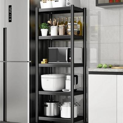 厨房夹缝收纳置物架落地多层多功能锅具放置架微波炉架子家用储物