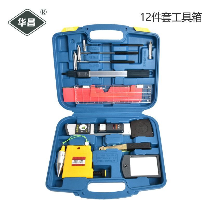 验房工具套装多功能水平尺靠尺工程包2米折叠检测尺建筑工程华昌