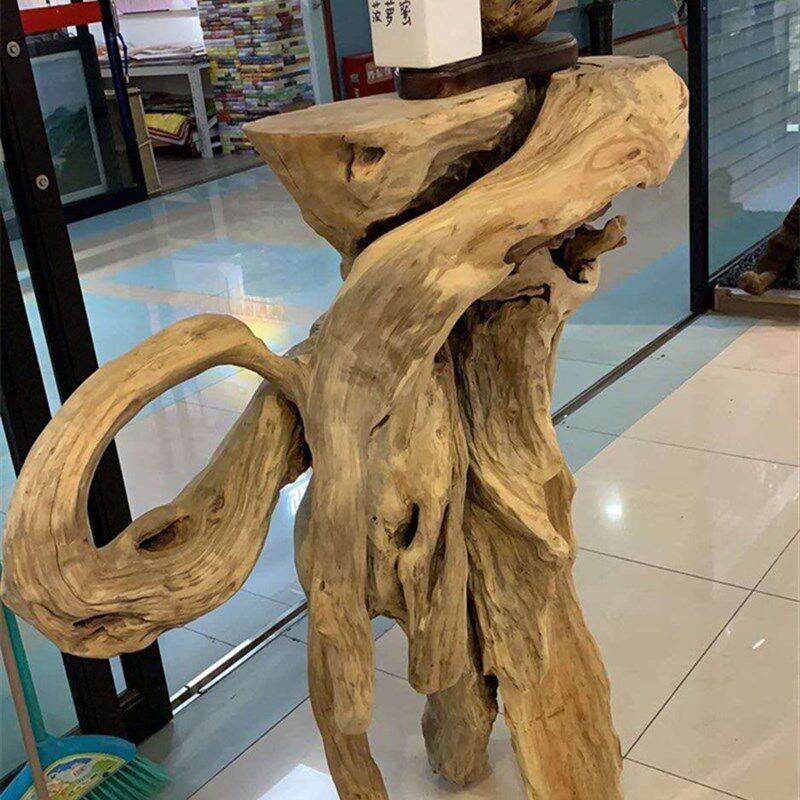 天然新款古木年华底座原木盆景客厅树根艺术摆件软装饰品根雕花架