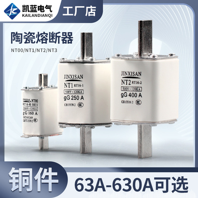 陶瓷保险丝刀型低压熔断器熔芯子底座RT36 RT16 NT00 NT1 NT2 63A
