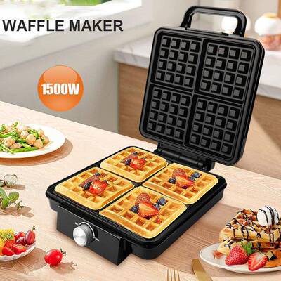跨境四片华夫机 家用厨房早餐机三明治机电饼铛Waffle machine