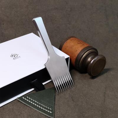 BEAGLE比格法斩六菱斩窄齿 六棱精细皮件Iron tooth手工大神