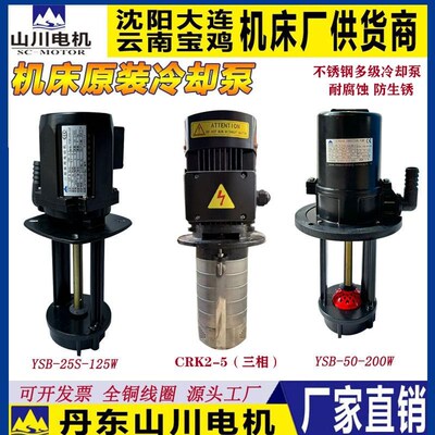 机床冷却泵YSB2-25系列三相电泵山川电机原厂水泵90W125W150W200W