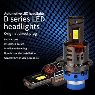 跨境汽车LED大灯直插式车灯D2SD4SLED灯泡超亮汽车灯LED汽车大灯