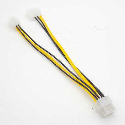 cpu供电线 方4pin+大4p转8pin转换线