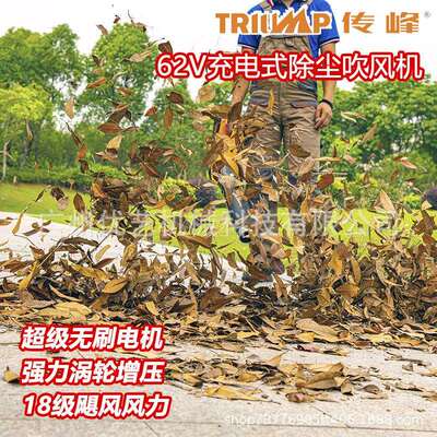 传峰62V手提大功率吹树叶机充电式工业吹风除尘机TPBL6205鼓风机