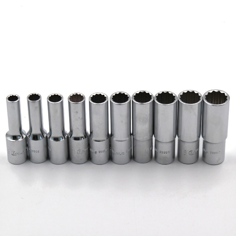 天赋12角套筒12.5mm12花套头1/2大飞加长梅花套筒 英制花型长套头
